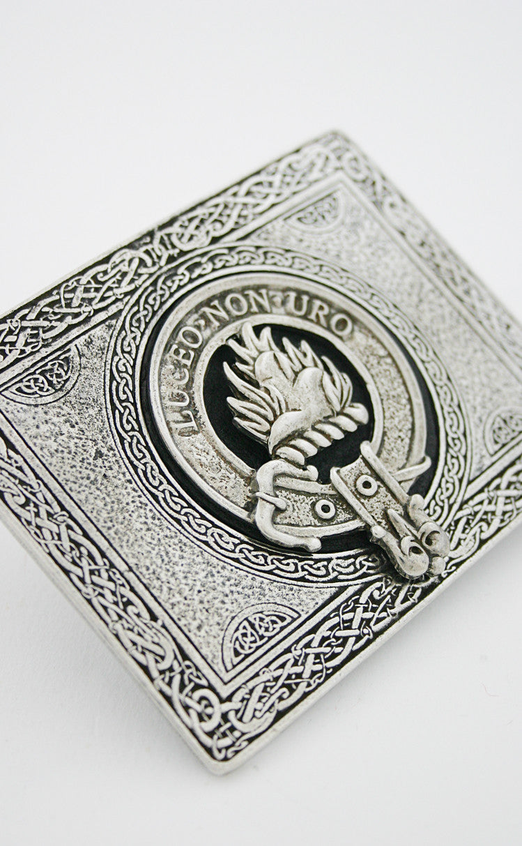 Rectangular Clan Crest Belt Buckle – Plaid Place